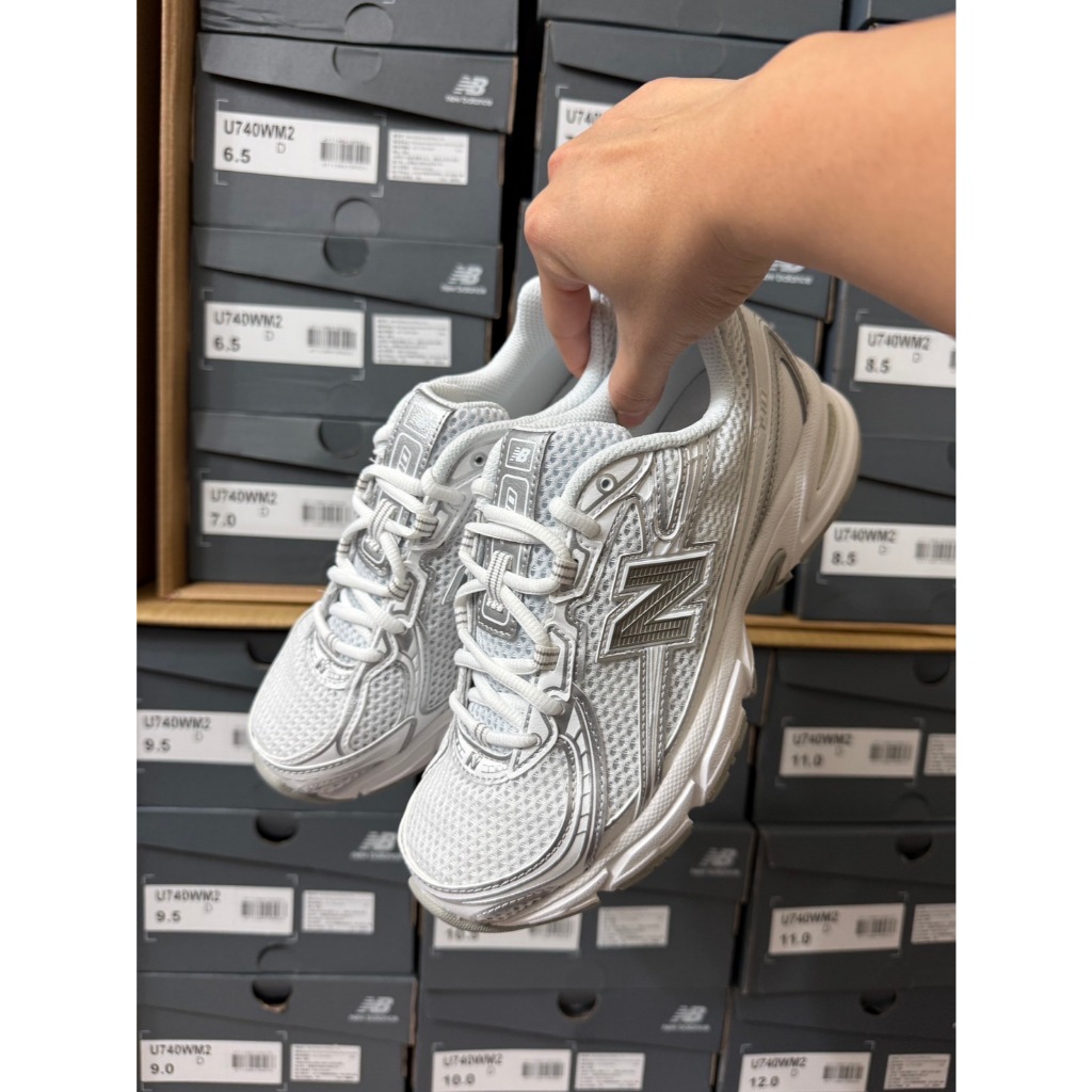 NB NEW BLANCE/ NB740/U740/U740WM2 中性/白銀/復古/慢跑鞋 | 蝦皮購物