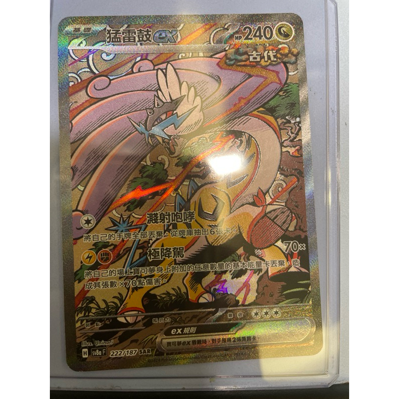 Sv8a 222/187 ex SAR 猛雷鼓 太晶慶典 寶可夢 PTCG 中文版 | 蝦皮購物