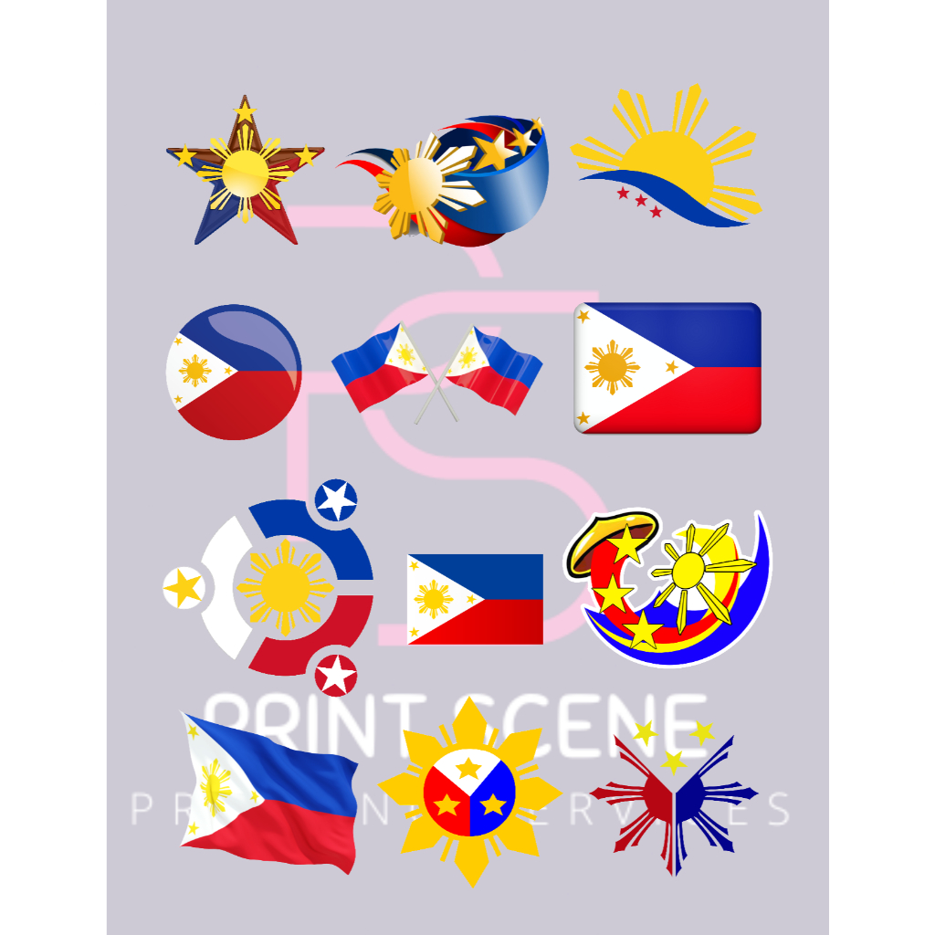 Philippines Flag Sticker V2 A4 Size | 蝦皮購物