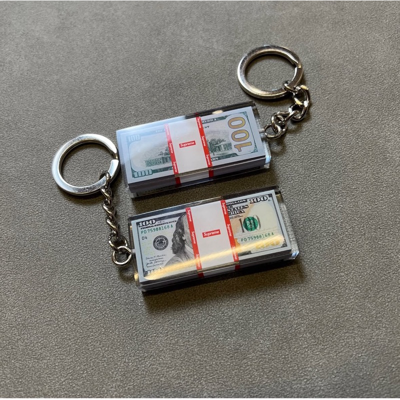 【area0439】2024 Supreme Cash Paperweight Keychain 美金 鈔票 鑰匙圈 | 蝦皮購物