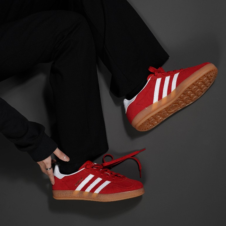 Adidas Gazelle Indoor JI2063 男女 運動休閒鞋 德訓鞋 麂皮 舒適 穿搭 紅 | 蝦皮購物