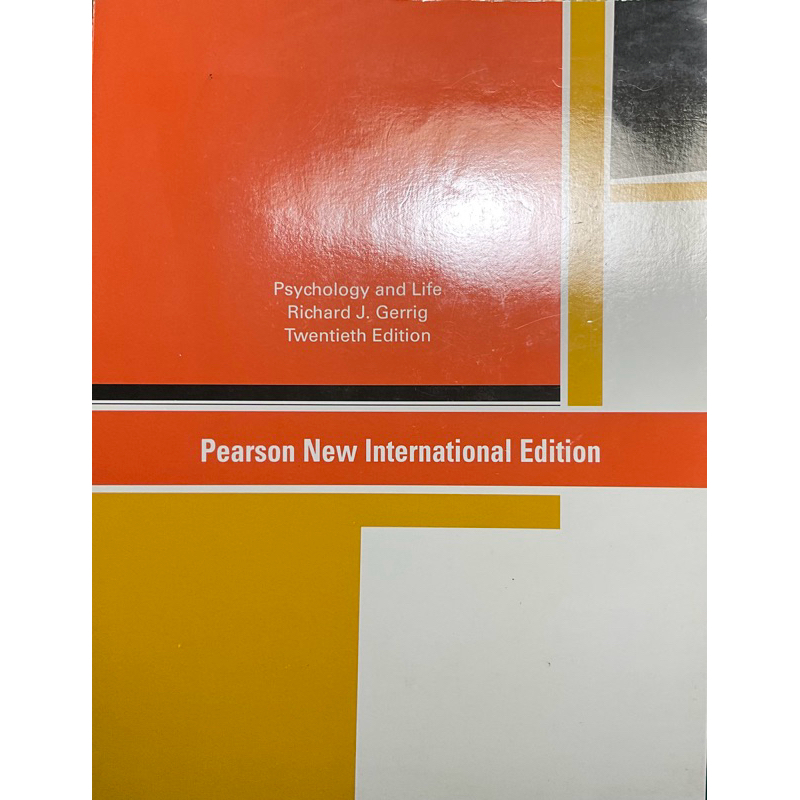 psychology and life Richard J. Gerrig 12th edition二手書 | 蝦皮購物