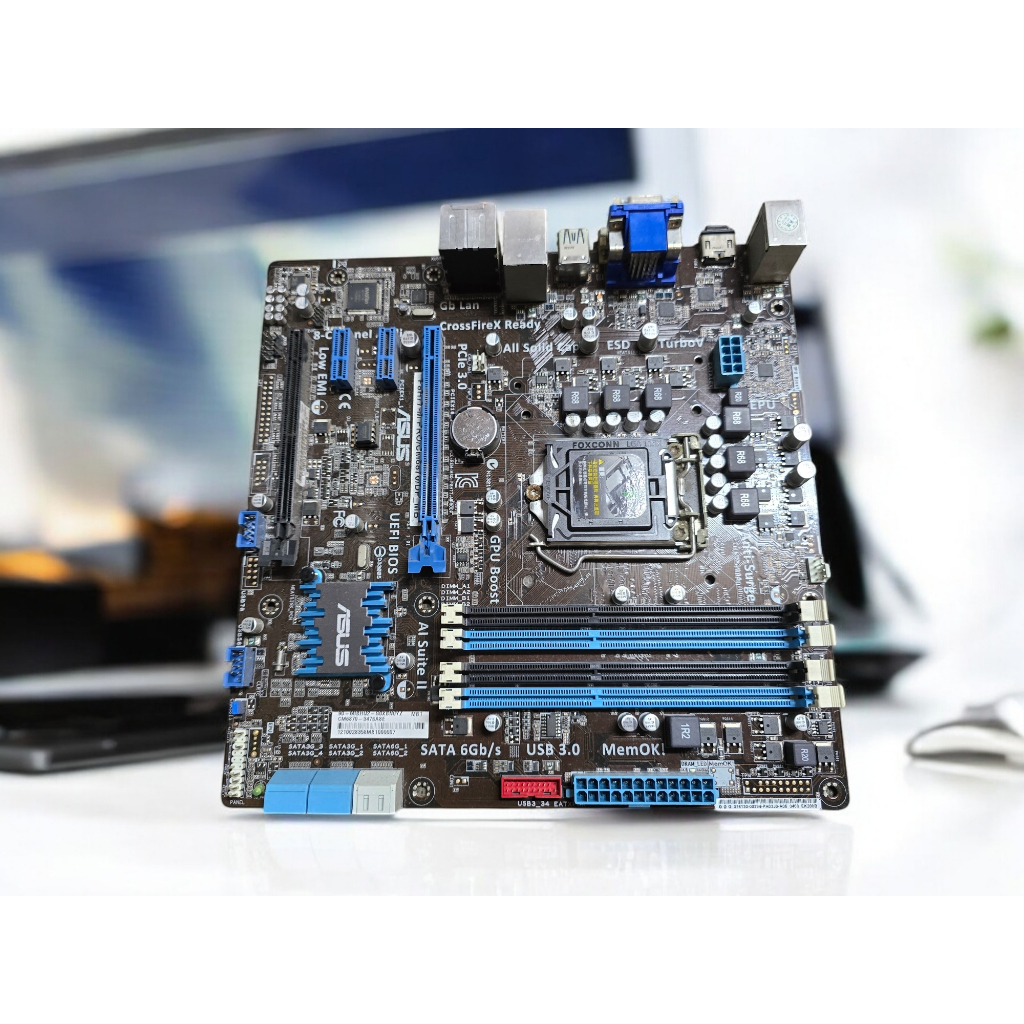 含稅 華碩 P8H77-M PRO/CM6870/DP_MB 附檔版 保固一個月 05M673 | 蝦皮購物