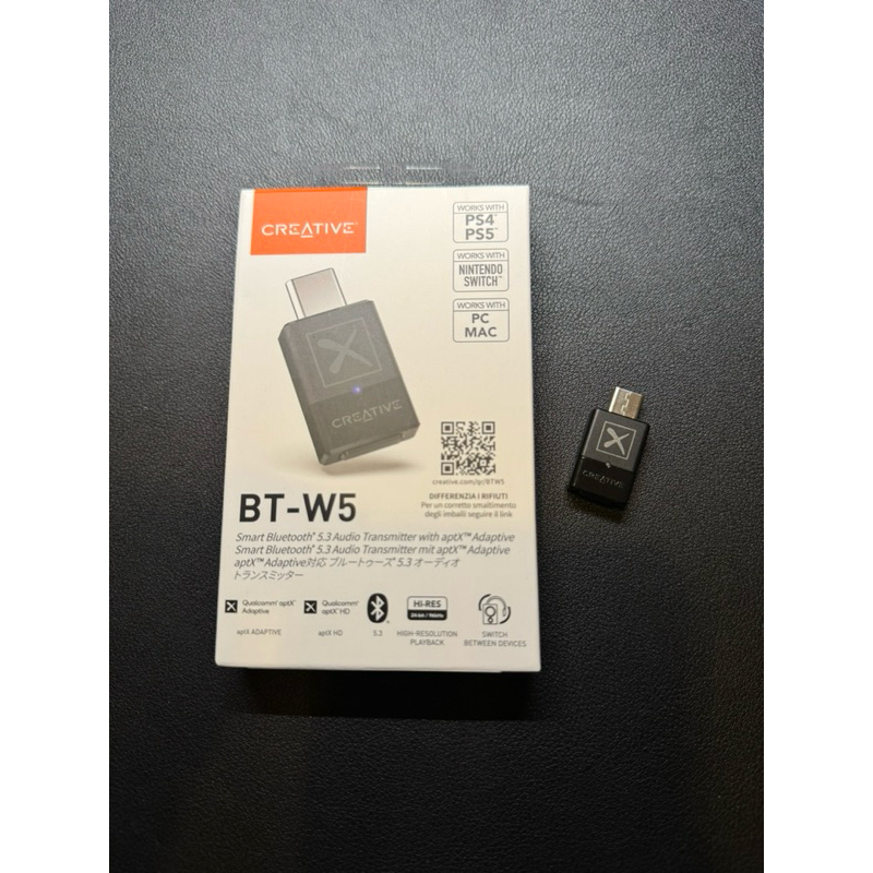 Creative BT-W5 藍牙5.3 音訊藍牙發射器 | 蝦皮購物