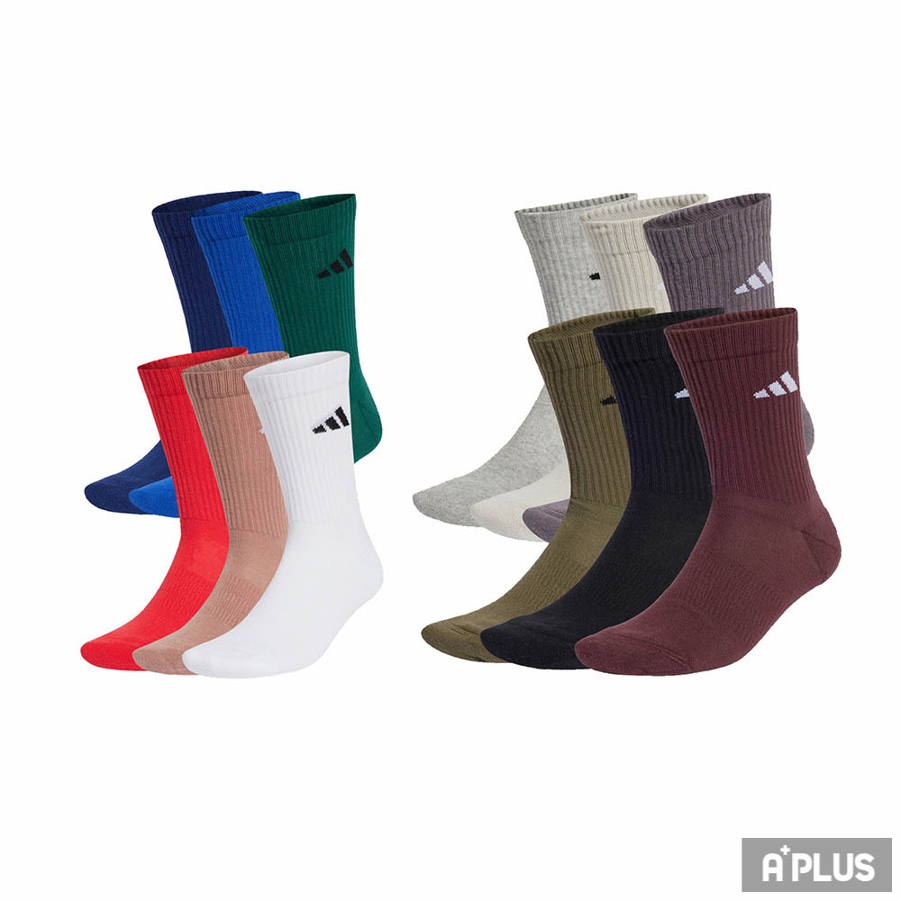 ADIDAS 襪子 C NEWLOGOCR 6P 運動襪 基本款長襪 6入 - JP1716 JP1717 | 蝦皮購物