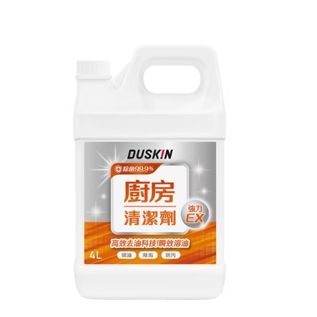 五大超商（含蝦皮和隔日）取貨單筆最多只能一罐，連假未休下單後24小時內出貨樂清duskin廚房油污清潔劑4公升 | 蝦皮購物