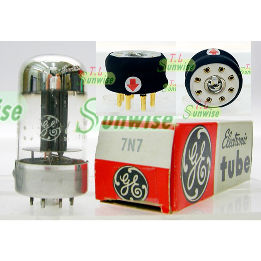 可直接取代 6SN7 ︽NO:6184 美國 GE 7N7 (NIB) 真空管 附 ︽NO:9907 轉接座 一標1組 | 蝦皮購物