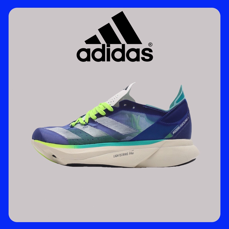日本直郵 Adizero Adios Pro 3 波士頓慢跑鞋 競速跑鞋 網眼 深藍綠 ID3635 男女運動鞋 | 蝦皮購物