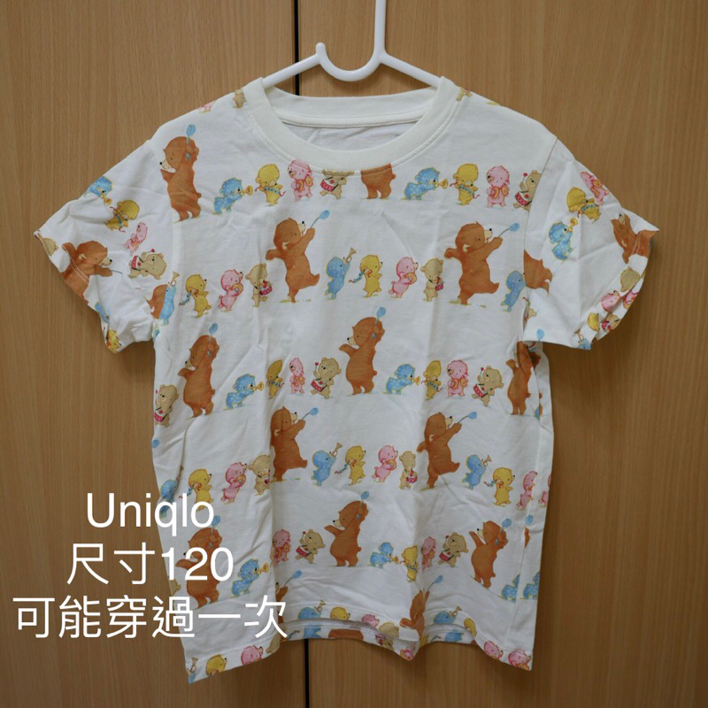 uniqlo 120cm 熊熊圖案t恤 A | 蝦皮購物