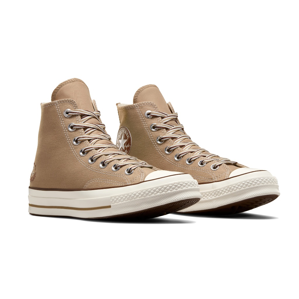 CONVERSE 男女高筒帆布鞋 休閒鞋 A12447C- 咖啡棕 雙鞋帶 CHUCK 70 三星標 | 蝦皮購物