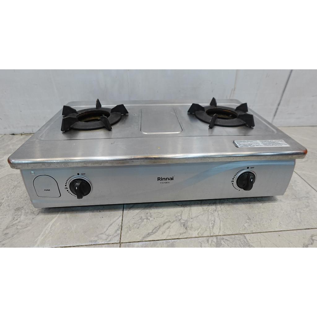 二手瓦斯爐【林內】台爐式 內焰 二口 台爐 雙口爐 NG1 天然氣 RTS-N201S 2022 永和二手家電 推薦 | 蝦皮購物