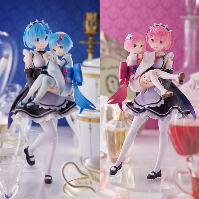 【小龍便宜公仔】全新 正版 SEGA S-FIRE re0 雷姆 童年雷姆 拉姆 童年拉姆 女僕 1/7 PVC | 蝦皮購物