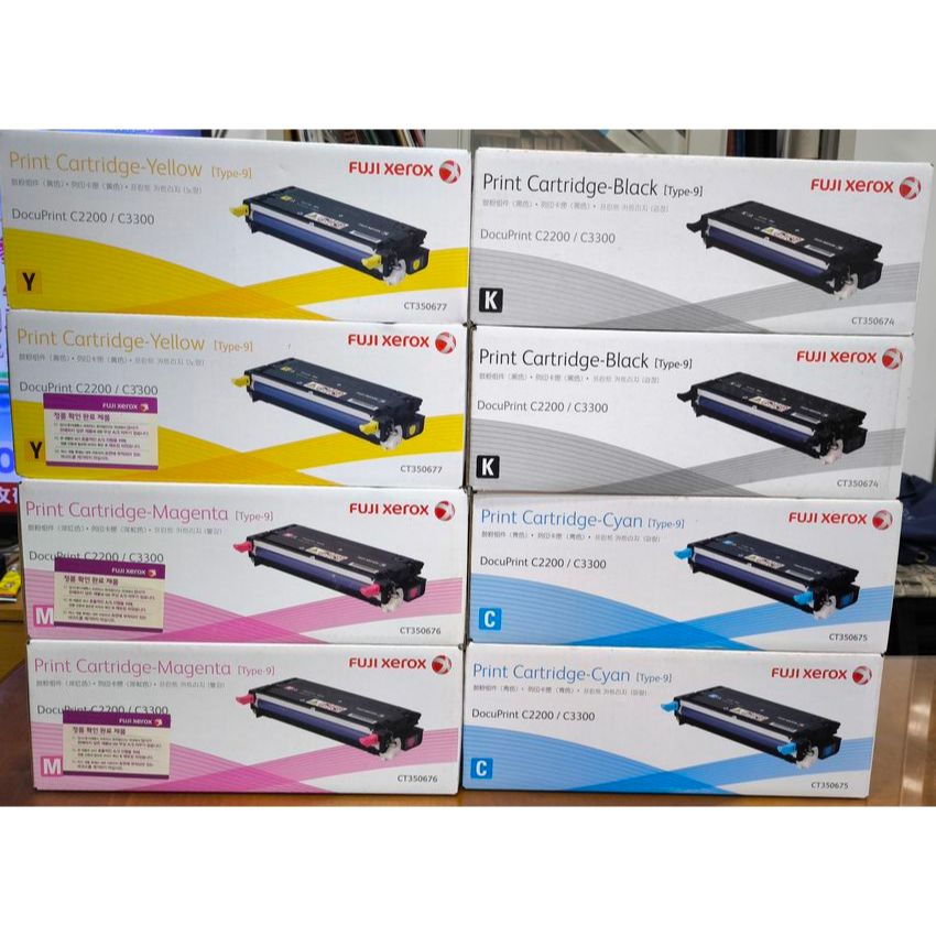 (含稅)原廠藍.黃.洋紅.黑色碳粉匣Fuji Xerox DocuPrint C2200 / C3300 | 蝦皮購物