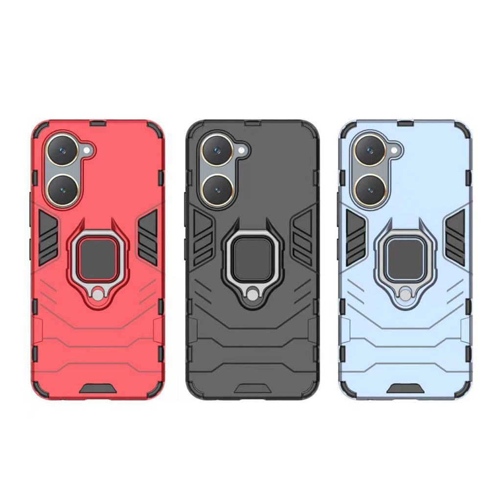 送保護貼! vivo Y28s 5G 鋼鐵人黑豹指環殼 V2346 手機殼 手機套 保護殼保護套防摔殼 防窺 鋼化膜 | 蝦皮購物