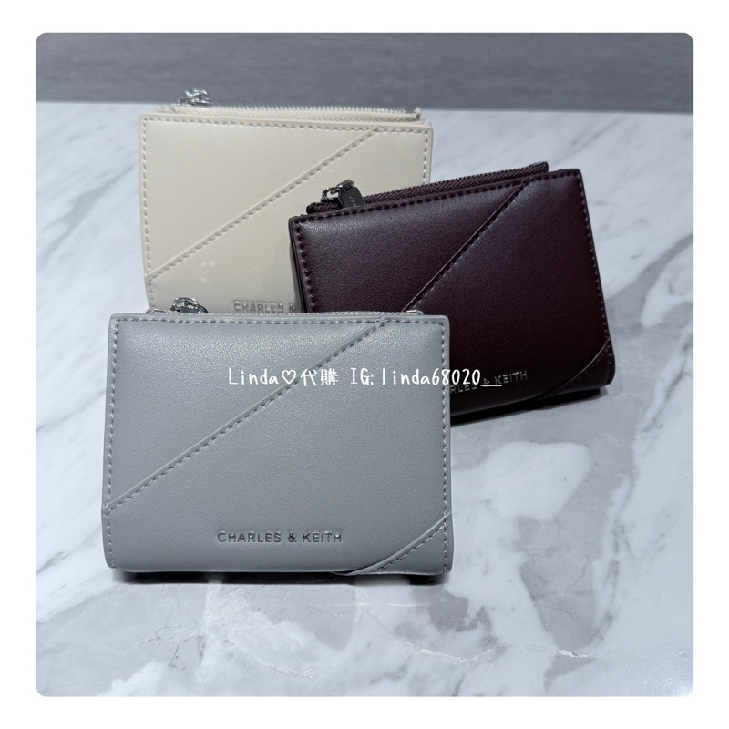 Linda ️代購 現貨 Charles & Keith 小CK 子母釦 灰 白 黑 短夾 CK6-10701505 | 蝦皮購物