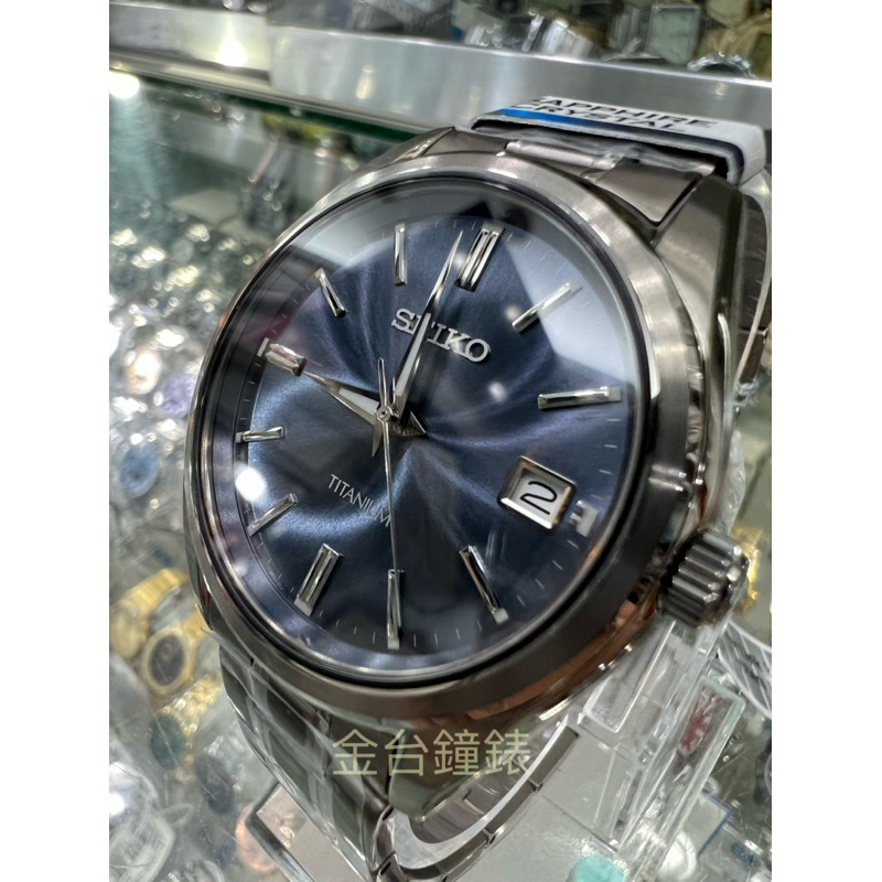 【金台鐘錶】SEIKO精工SUR371P1(男錶)(藍寶石水晶鏡面) 防水100米 (鈦金屬 )40mm (淡藍面) | 蝦皮購物