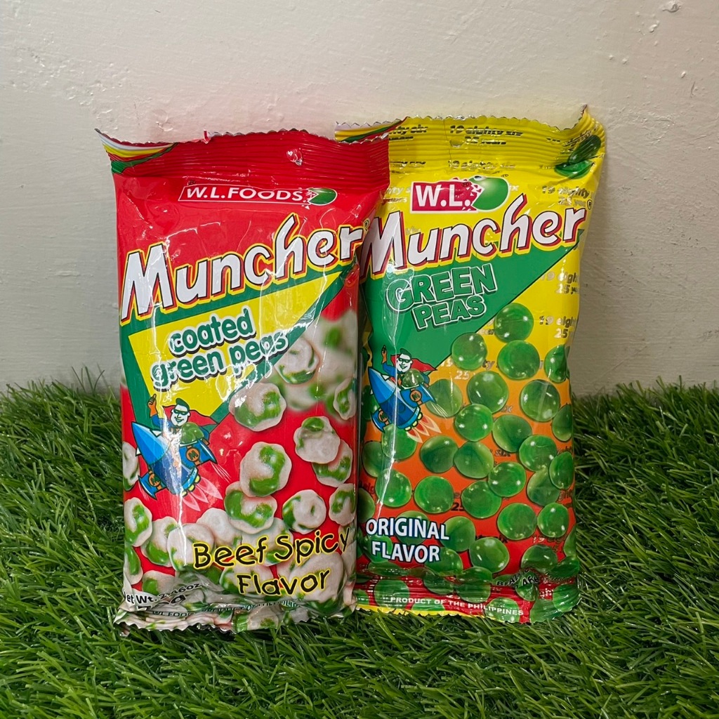 蛋媽 ️ 菲律賓 W.L FOODS Muncher 青豆-原味/辣牛肉70g | 蝦皮購物