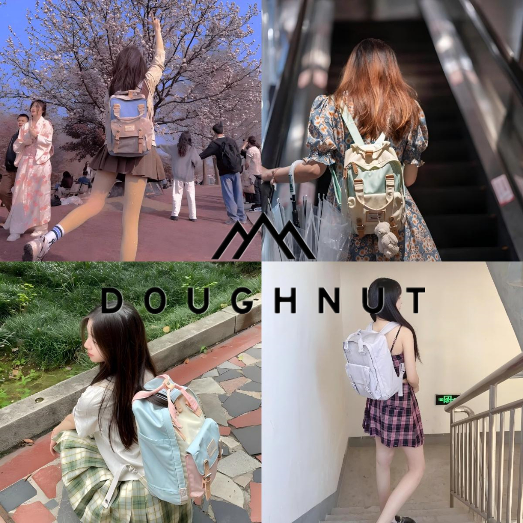 〖YUMEO〗Doughnut 甜甜圈後背包 旅行背包 學生書包 筆電包 大容量 男女同款 馬卡龍 少女 書包 | 蝦皮購物