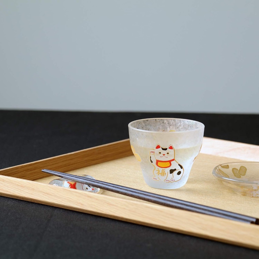 日本製 Aderia Glass 石塚硝子 招財貓 清酒杯 90ml 日本酒 貓咪 酒杯 玻璃杯 日本 燒酎 小酒杯 | 蝦皮購物