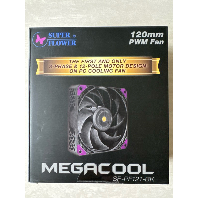 Super Flower振華 MEGACOOL 12cm 效能扇/雙滾珠軸承/LCP扇葉/3相12極馬達 | 蝦皮購物