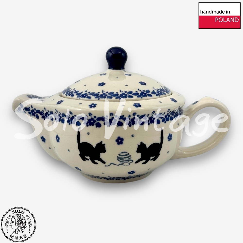 【SOLO歐洲家居】CA 波蘭陶 400ml 茶壺 小貓玩毛線球系列 入門款 貓咪 咖啡壺 禮物 | 蝦皮購物