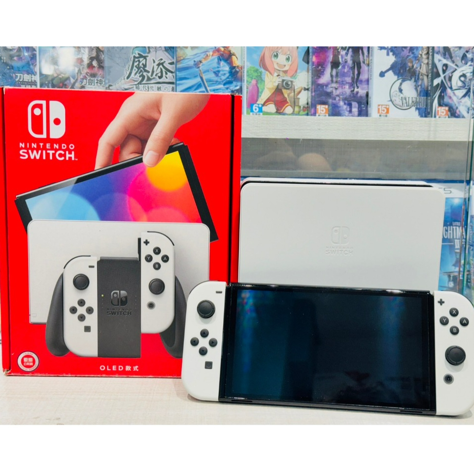 [店保固1個月]NS Switch OLED 主機 白色｜64GB｜功能正常｜中古主機｜二手主機 | 蝦皮購物