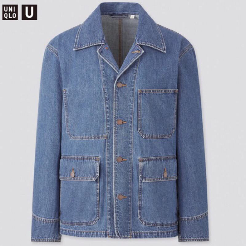 UNIQLO U 20FW 牛仔工作外套 淺藍 M | 蝦皮購物