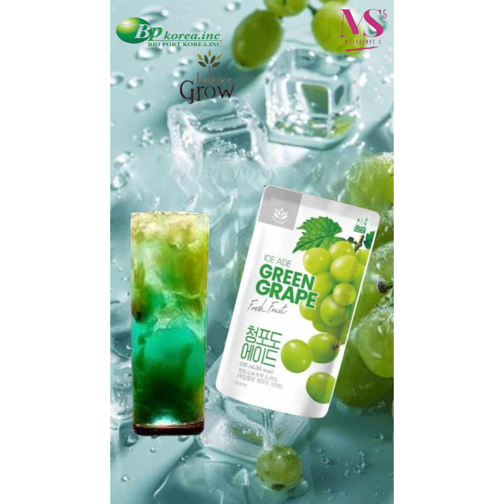 【永麗生活百貨】 韓國 美味福 Balance Grow ICE ADE青葡萄風味果汁飲 230ml | 蝦皮購物