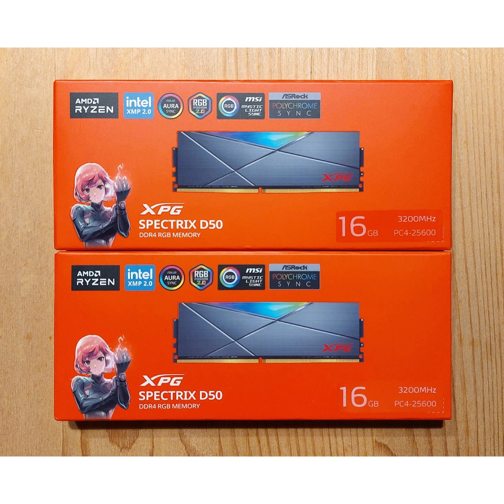 全新 終保 威剛Adata XPG D50 DDR4 3200 16G*2共32G RGB灰色超頻雙通道記憶體 | 蝦皮購物