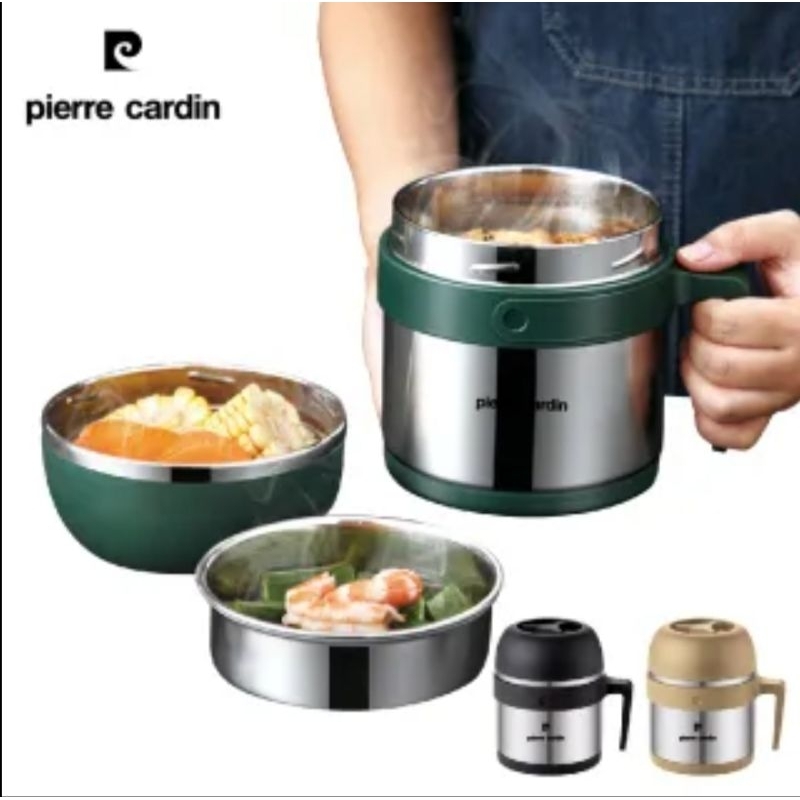 「全新」pierre cardin 皮爾卡登 304不鏽鋼雙層保溫餐盒1.5L PCJR-104(綠色) | 蝦皮購物