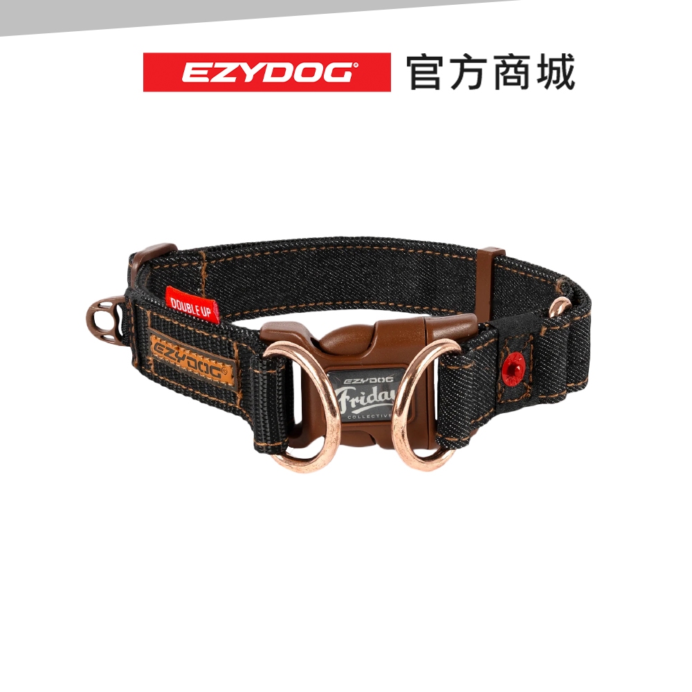 【澳洲EzyDog】雙環項圈-黑丹寧 狗項圈 犬項圈 寵物外出 雙D環分散拉力 寵物項圈 貓咪項圈 寵物頸圈 寵物胸背帶 | 蝦皮購物