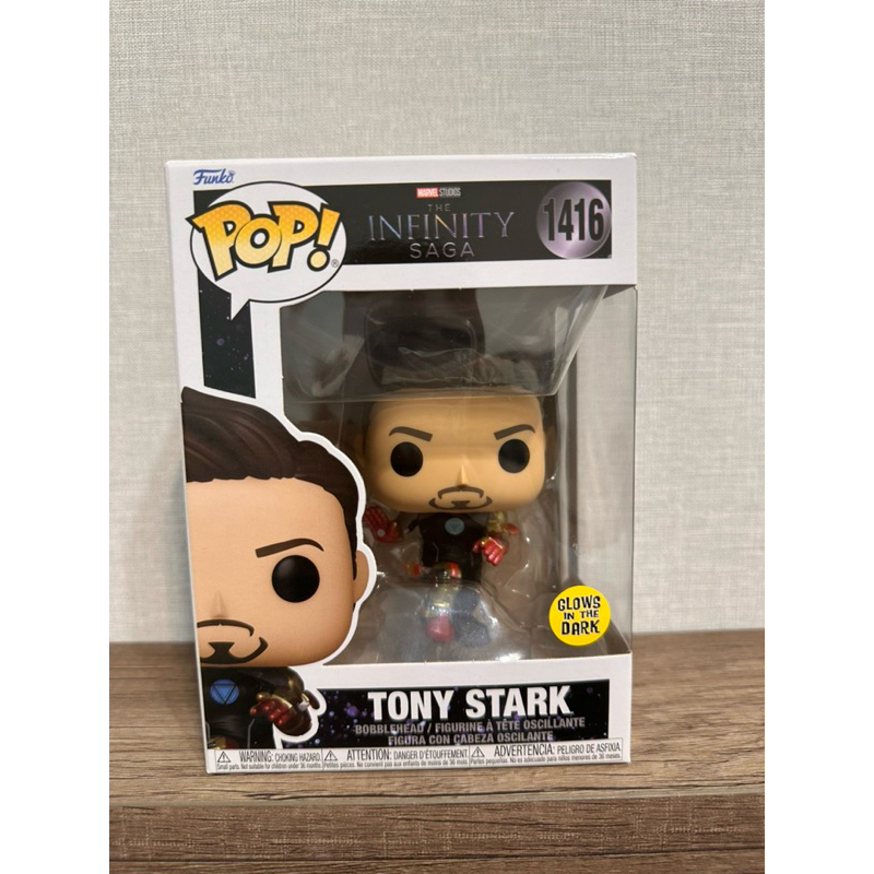 Funko pop 1416 鋼鐵人 東尼史塔克 夜光版 國際貼 限定版 漫威 復仇者聯盟 國外購入 絕對正版 | 蝦皮購物