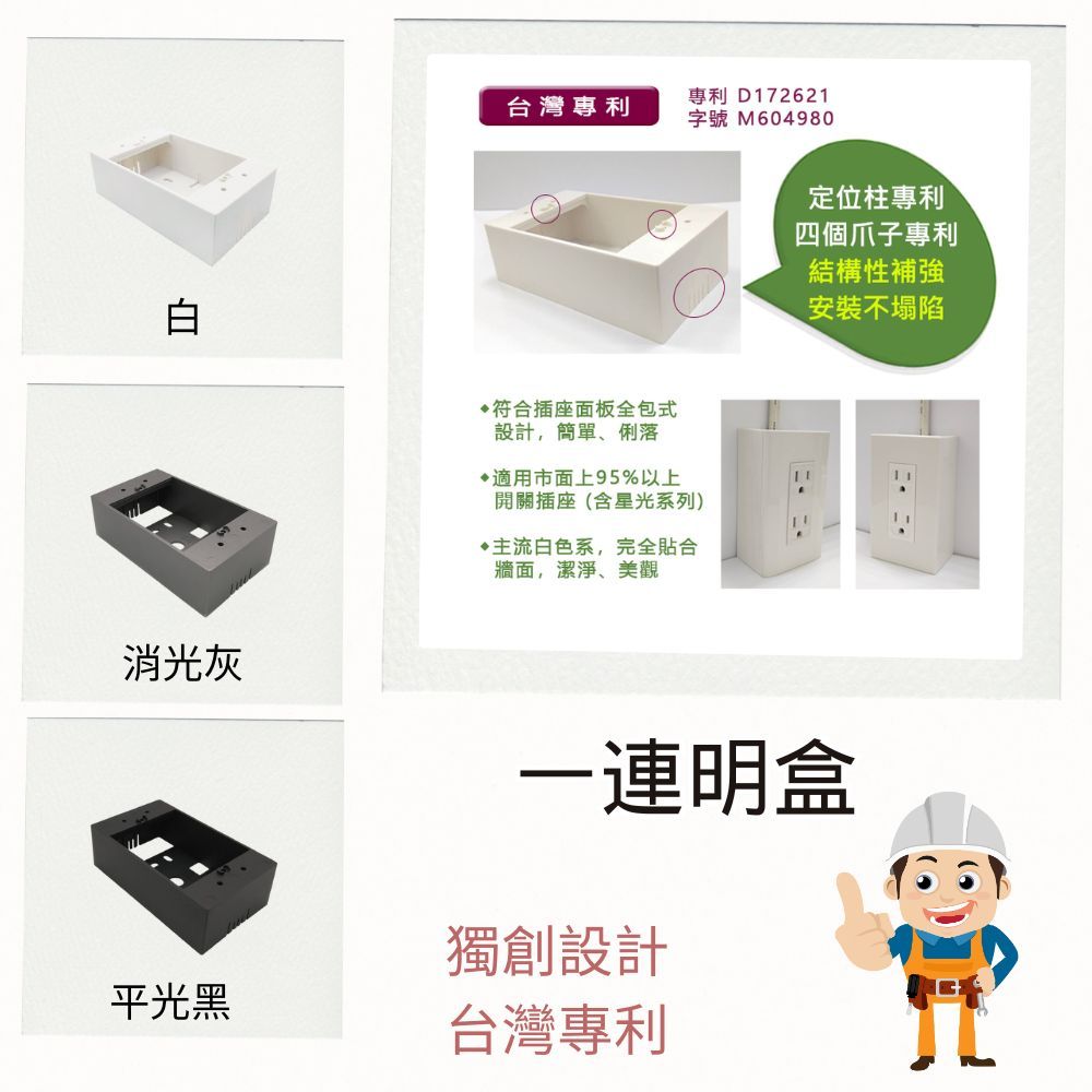 現貨【樹榮電工SUZONE】一連明盒/明BOX/開關盒/插座盒/塑膠盒(白) | 蝦皮購物