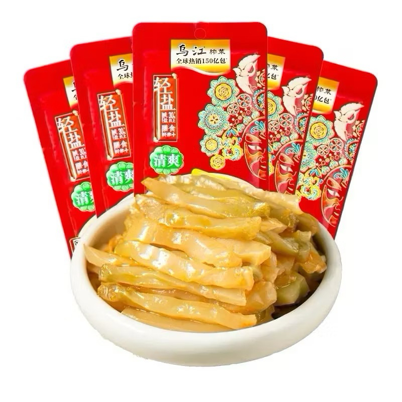 選品｜烏江鮮脆榨菜絲70g袋涪陵特產脆爽輕鹽下飯菜芯泡菜絲醬醃鹹菜 | 蝦皮購物