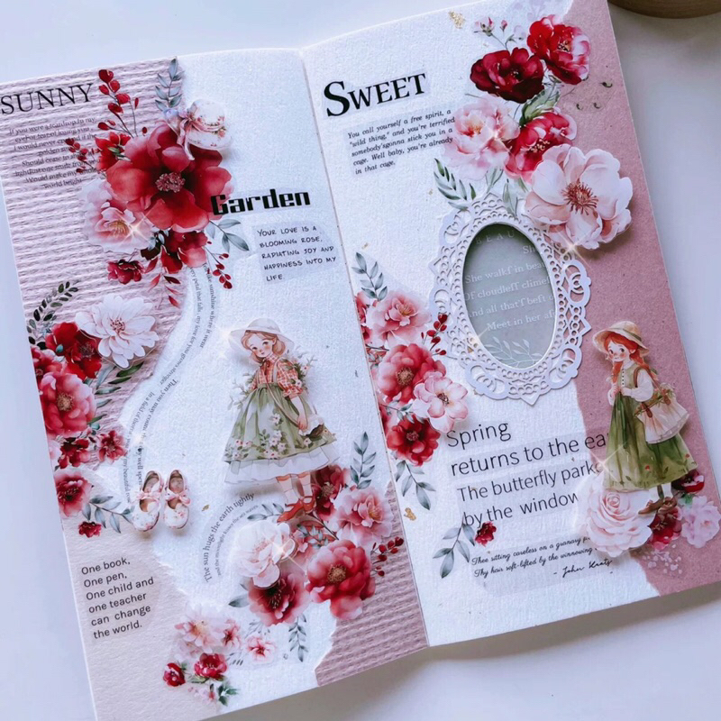 《KATE‘s》[全新整卷]Cratey 花草 人物 霧面PET膠帶 裝飾 背景 花信 落金 花約 初語 醉紅 藍蝶 | 蝦皮購物