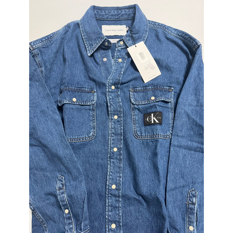 全新 現貨 Calvin Klein 牛仔 外套 長洋裝 男生款 oversize 轉賣 美國代購 薄荷巴黎 | 蝦皮購物