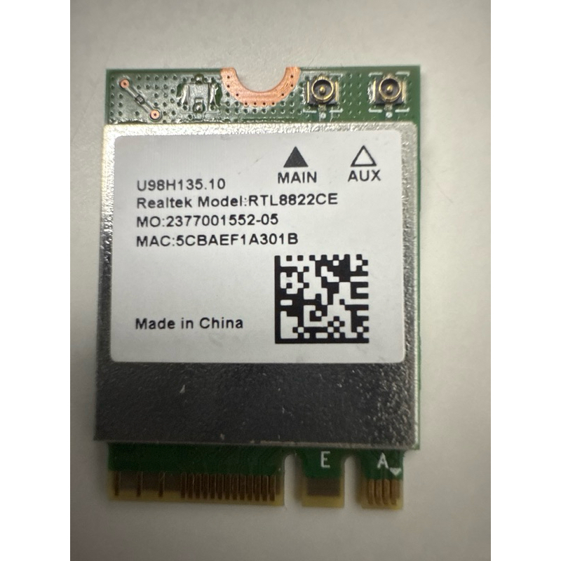 瑞昱半導體 瑞昱 Realtek RTL8822CE 8822CE 筆電無線網卡 筆記型電腦 網卡 拆機良品 | 蝦皮購物