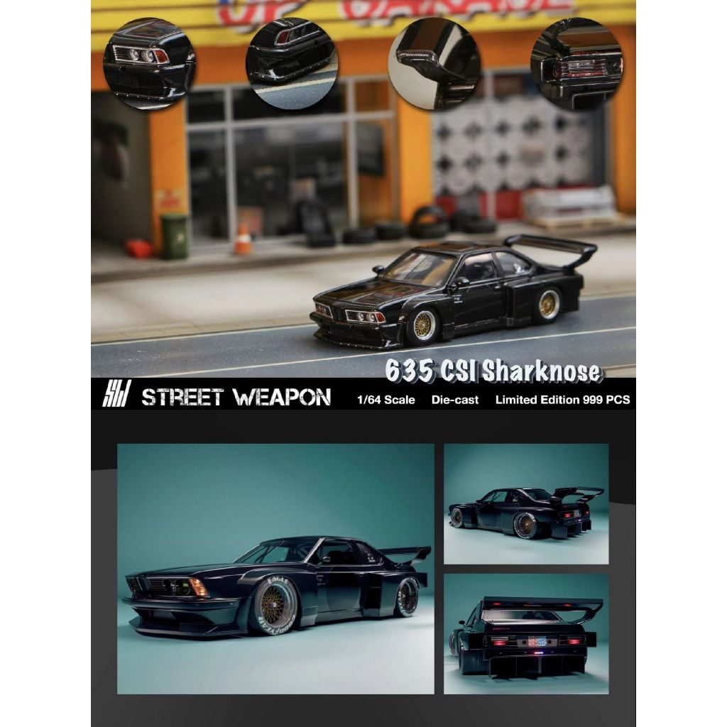【模例】Street Weapon 1/64 BMW 635 CSi (E24) Sharknose 黑色 | 蝦皮購物