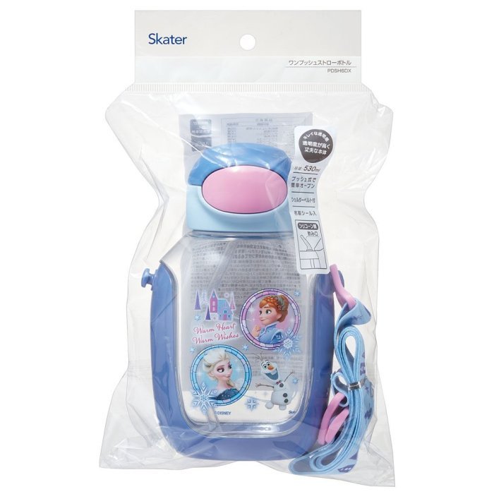 ☆問屋案內所☆618512 690266 Skater PDSH6DX 冰雪奇緣 彈跳式吸管冷水壺 學習水瓶 530ml | 蝦皮購物