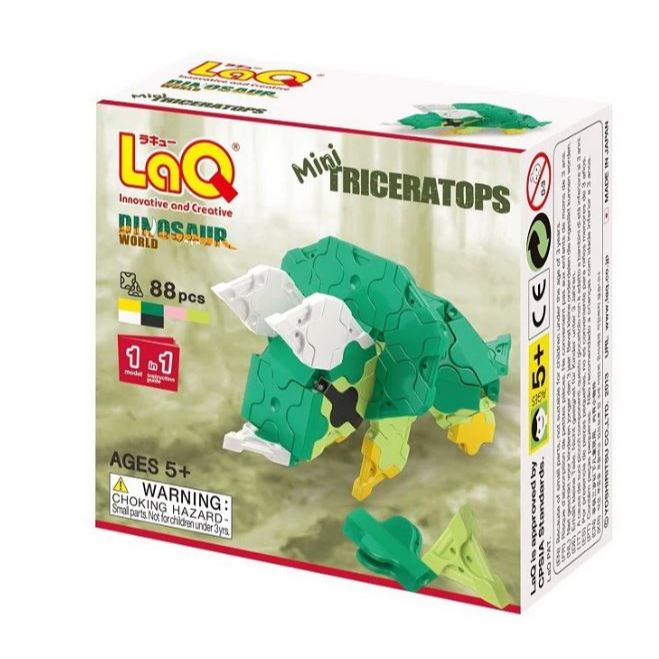 LaQ日本拼接積木-Q版三角龍(88pcs)-(Q版恐龍系列)-在路上書店 | 蝦皮購物