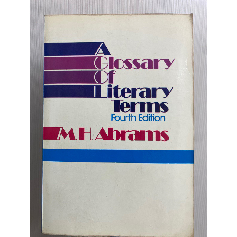 二手英文工具書A Glossary of Literary Terms Paperback-M. H. Abrams | 蝦皮購物
