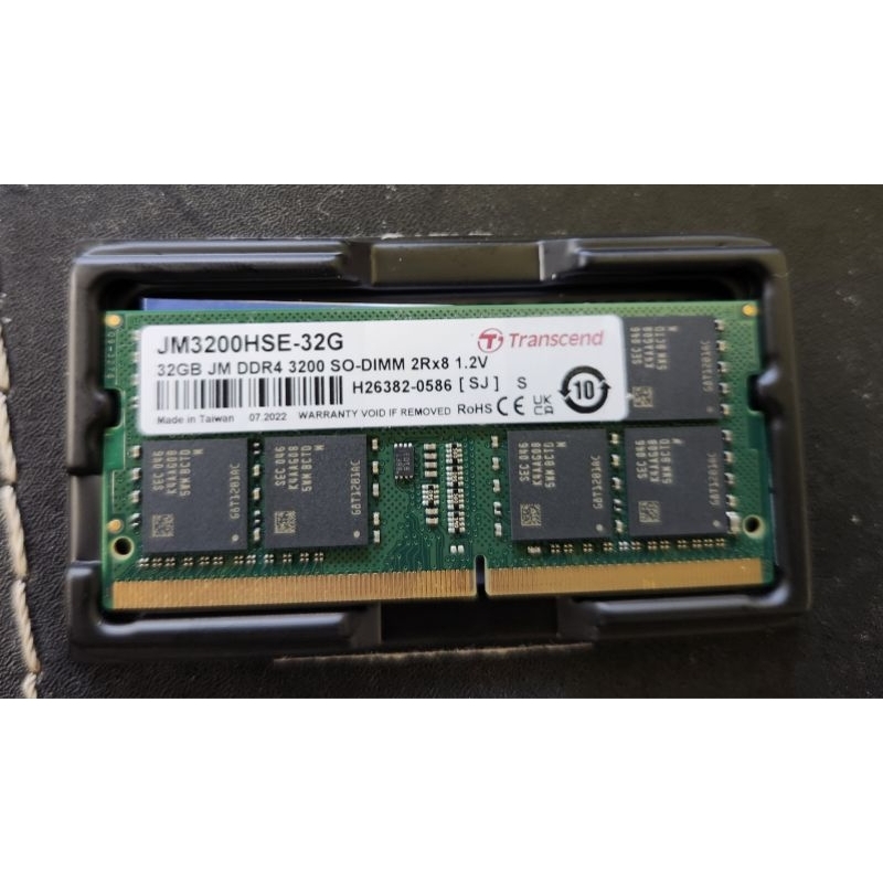 二手 Transcend 創見 JetRam DDR4 3200 32GB 筆記型記憶體 | 蝦皮購物