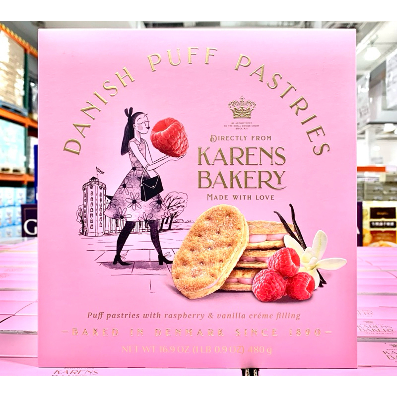 🌸代購🌸KARENS BAKERY 丹麥進口 (覆盆子奶霜 / 香草奶霜 / 草莓奶霜 / 綜合風味) 千層酥禮盒 | 蝦皮購物