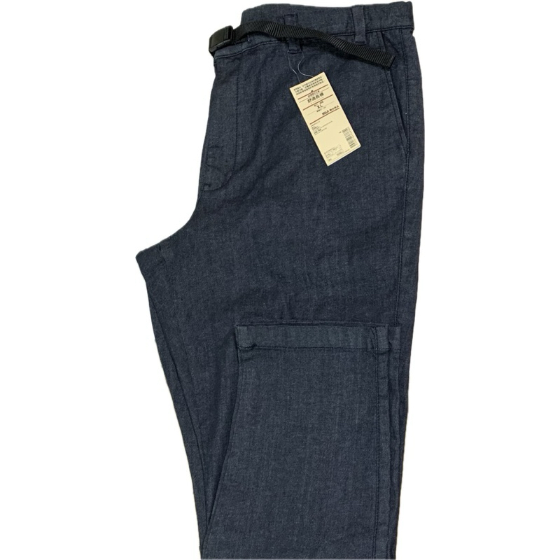 MUJI 無印良品 舒適長褲（男） 速乾/丹寧 彈性長褲 XL 黑色/深藍 原價：1390元 | 蝦皮購物