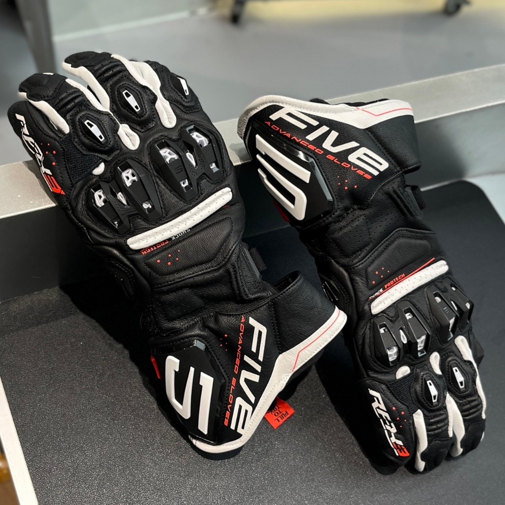 『Riderment』實體店面 免運 法國 Five 5 2024新款 RFX3 EVO 黑白 中階競技長手套 山羊皮 | 蝦皮購物