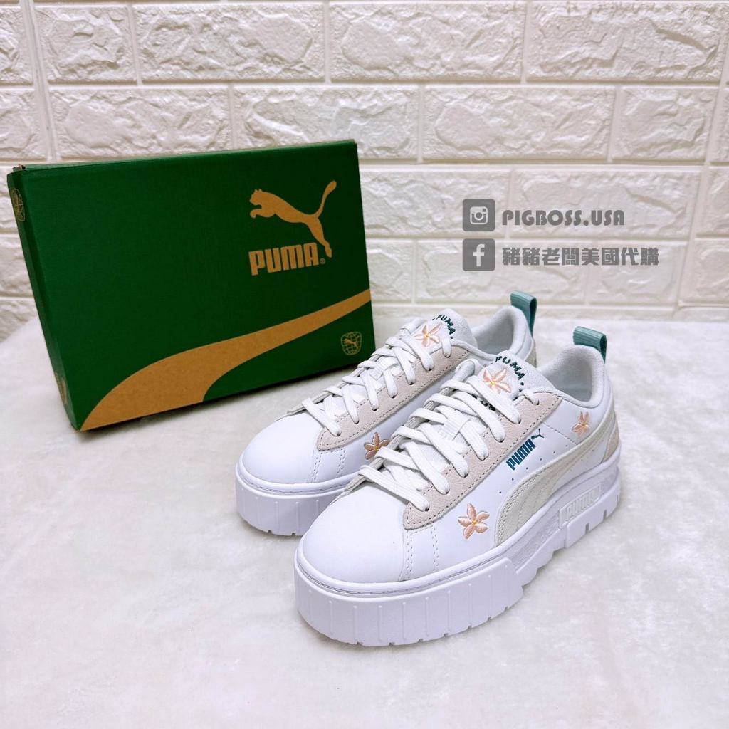 【豬豬老闆】PUMA Mayze Embroidery Wns 白灰 復古 厚底 休閒鞋 女鞋 39967402 | 蝦皮購物