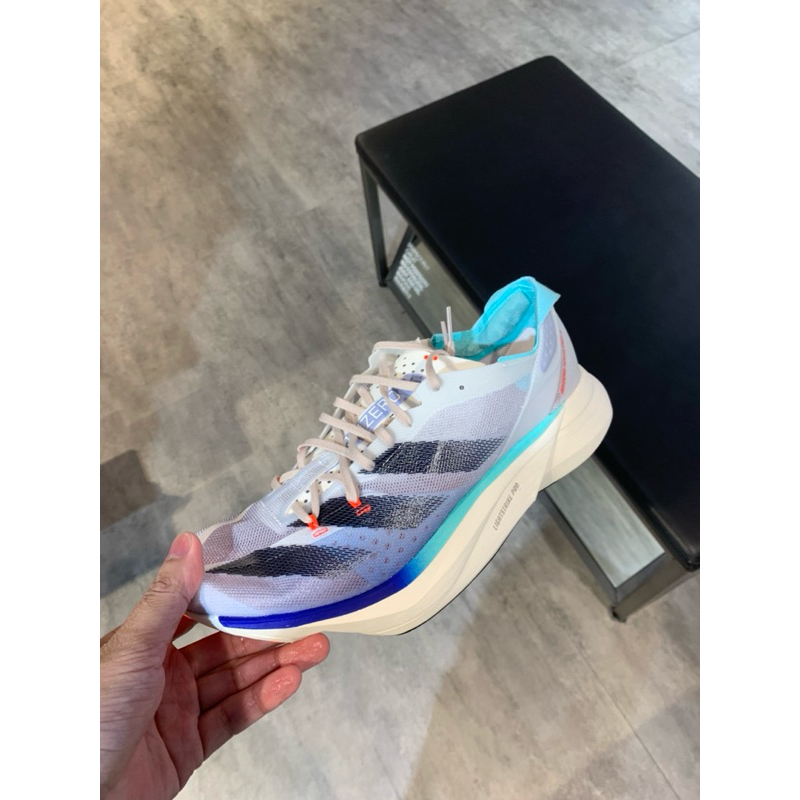 ADIDAS ADIZERO ADIOS PRO 3 M 白 藍 慢跑鞋 男鞋 IE6237 | 蝦皮購物