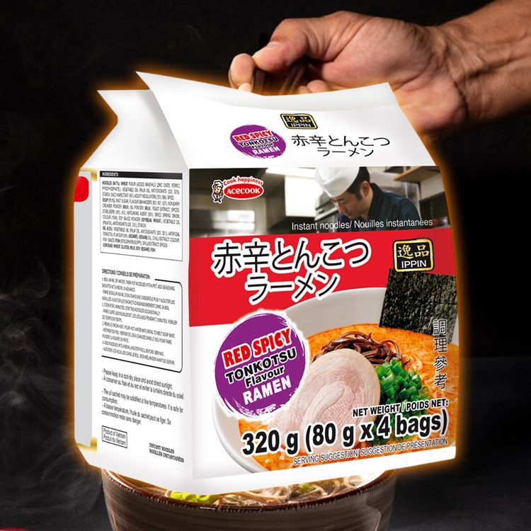日本 Acecook 辛辣豚骨風味袋麵(80gx4包) 泡麵 即食品 便利 即食泡麵 美食【小三美日】DS023622 | 蝦皮購物