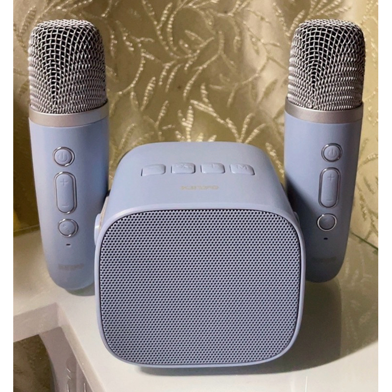 雙11限時特價 ️🌟保固中 近新🌟超商免運🌟【KINYO】迷你K歌藍牙小喇叭 雙麥克風 藍芽音箱 | K歌 禮物 | 蝦皮購物
