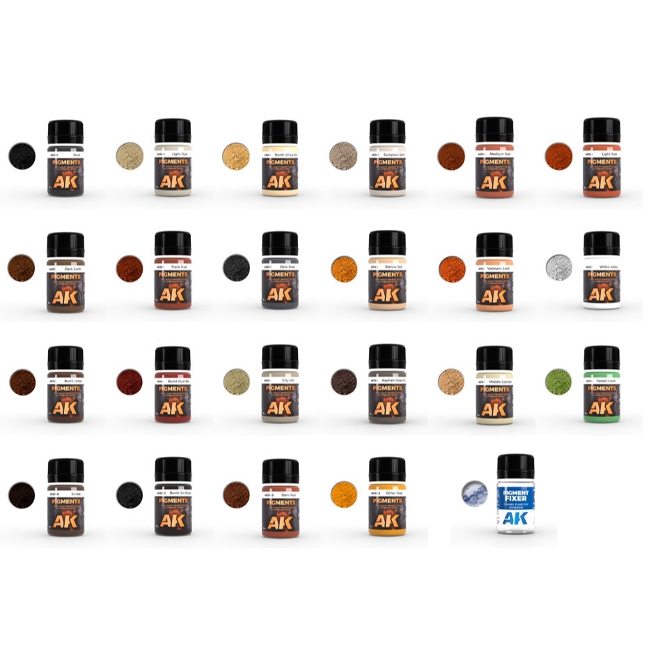 【阿魯的模型小窩】AK 色粉 色粉固定劑 全系列 AK039 AK140 AK2038 AK048 Pigments | 蝦皮購物